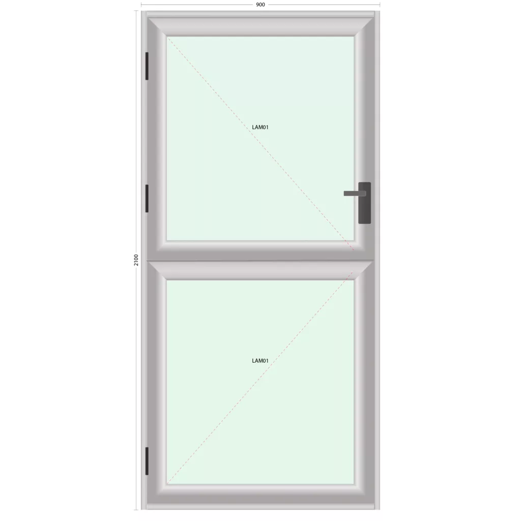 Single Hinge Stable Door 900 X 2100 - Aluminium Shopfronts And Windows