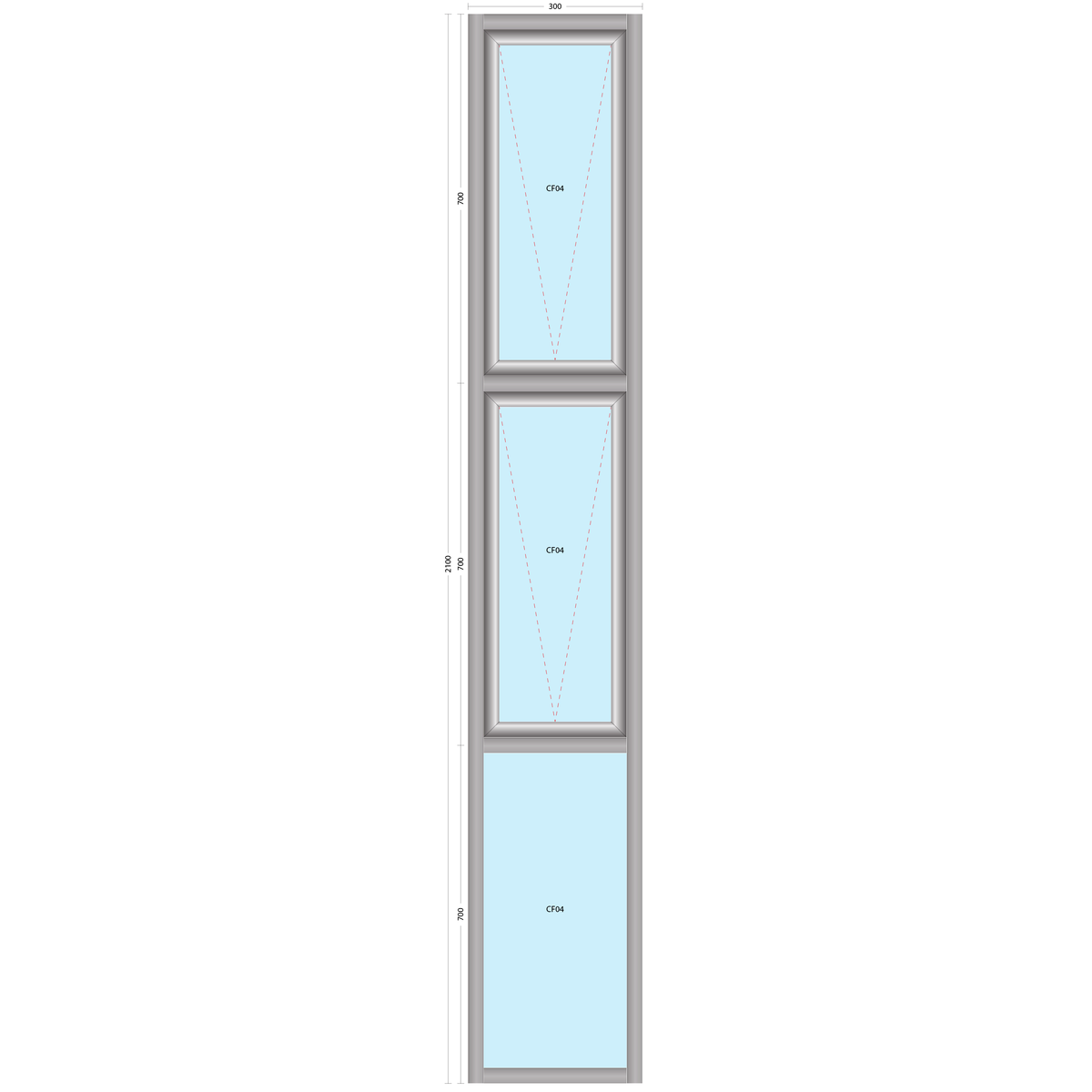 PTT Sidelight 300 X 2100 Aluminium Windows Shopfronts PTT Sidelight 300 X 2100 Aluminium Windows Shopfronts